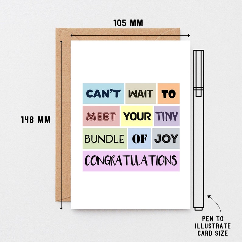 New Baby Card New Parents Newborn Card Congratulations | Etsy