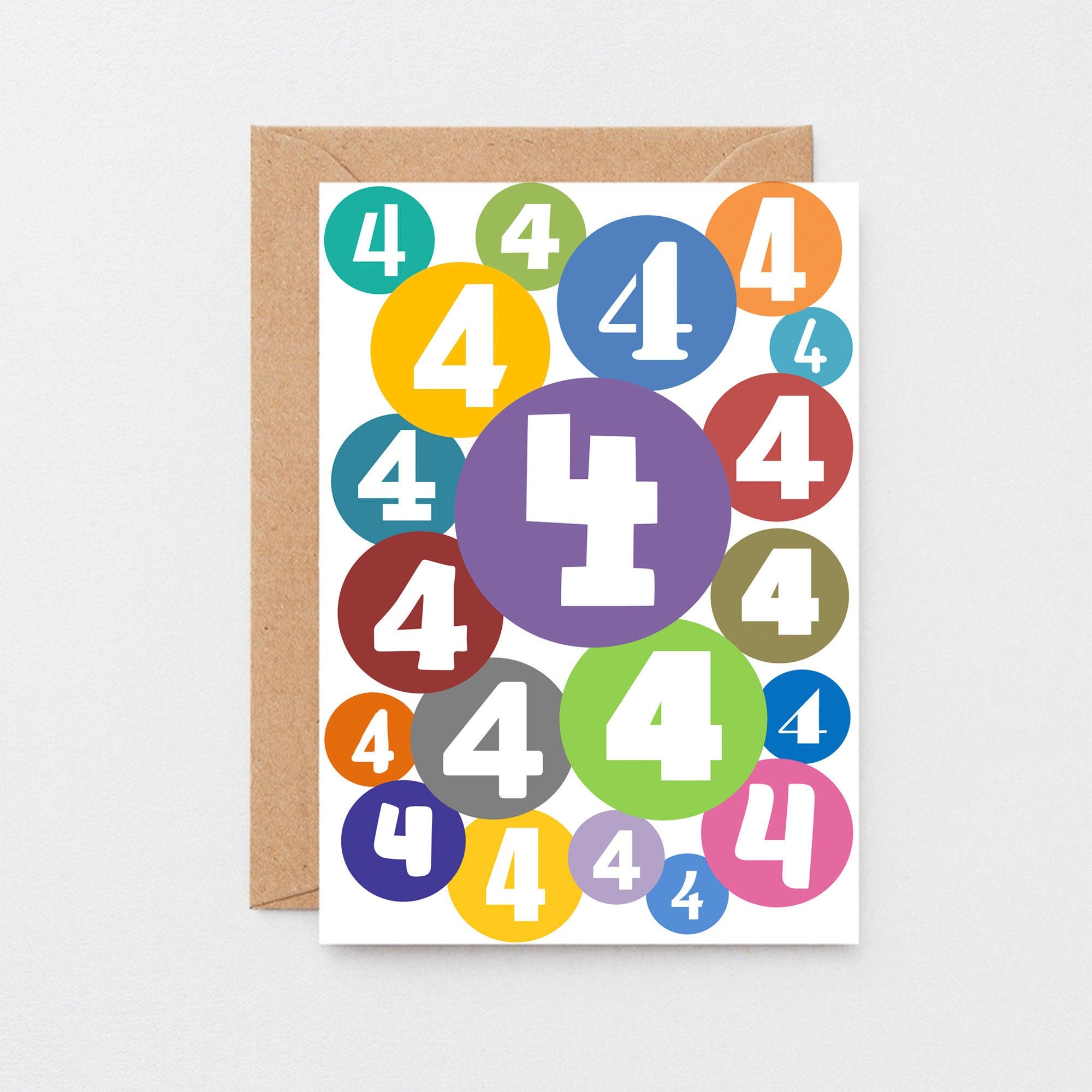 4th Birthday Card Fourth Birthday Age Four Years Old - Etsy