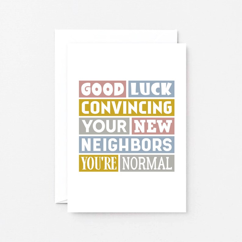 Funny New House Card | Funny New Home Card | New Neighbors | Moving ...