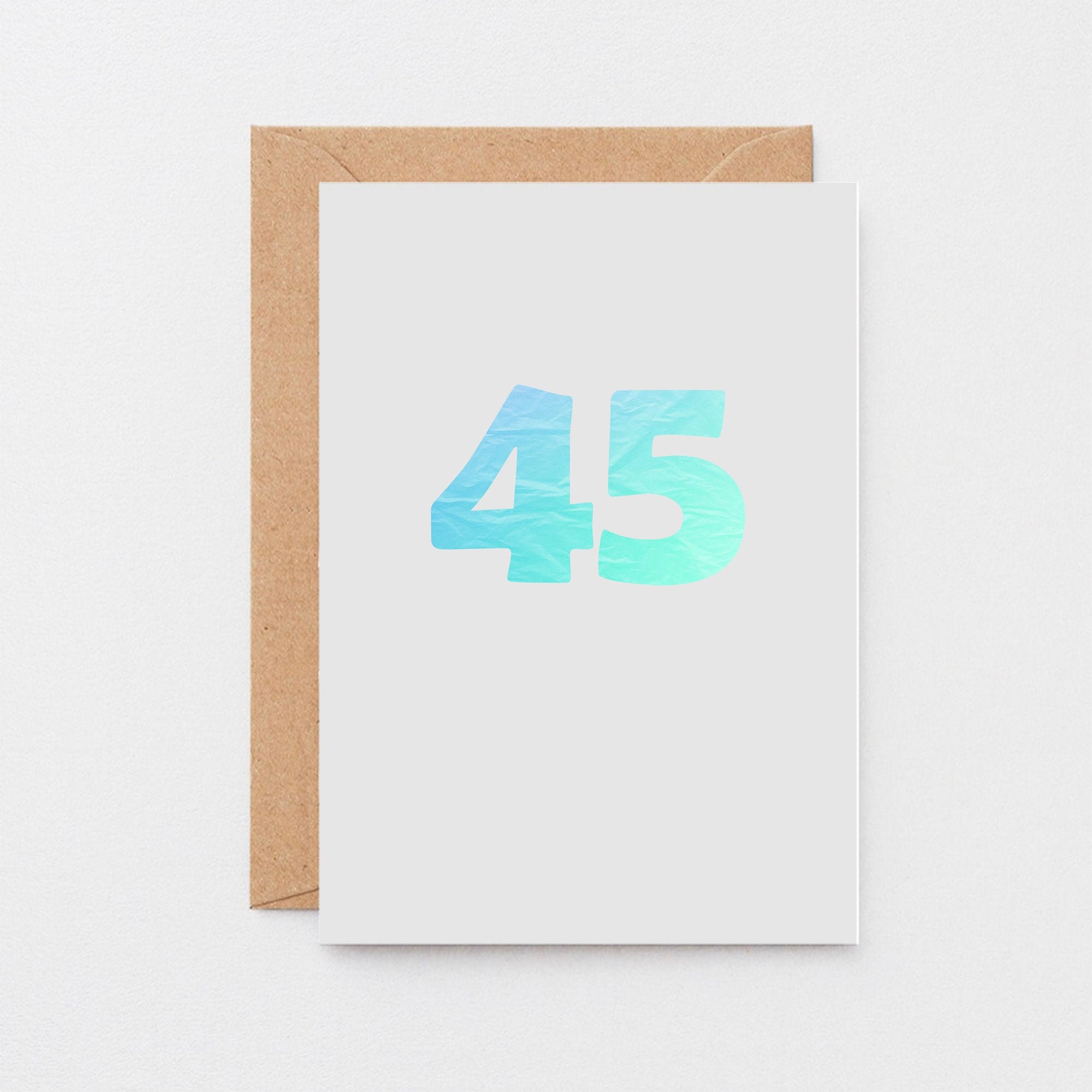 45th Birthday Card Forty-fifth Anniversary Age 45 Years - Etsy