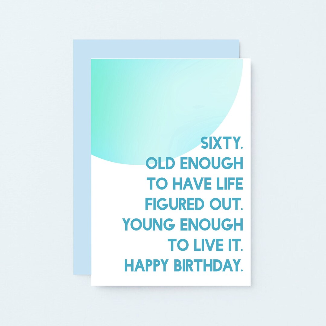 60th Birthday Card | Happy Sixtieth Birthday | Sixty Birthday Card | 60 ...