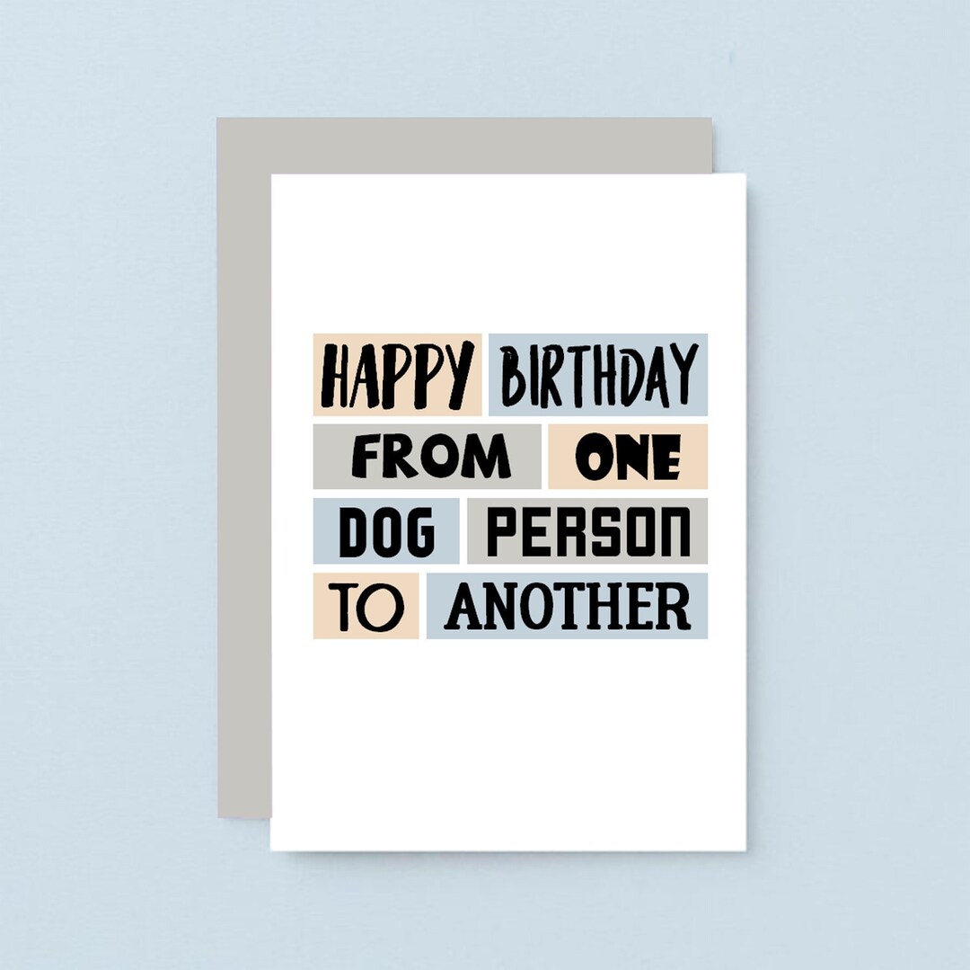 Dog Person Birthday Card | Cute Dog Person Card | Dog Mum Birthday Card ...