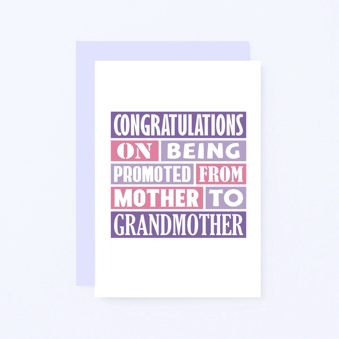 New Grandmother Card : New Grandchild Congratulations | SE0124A6 - Etsy
