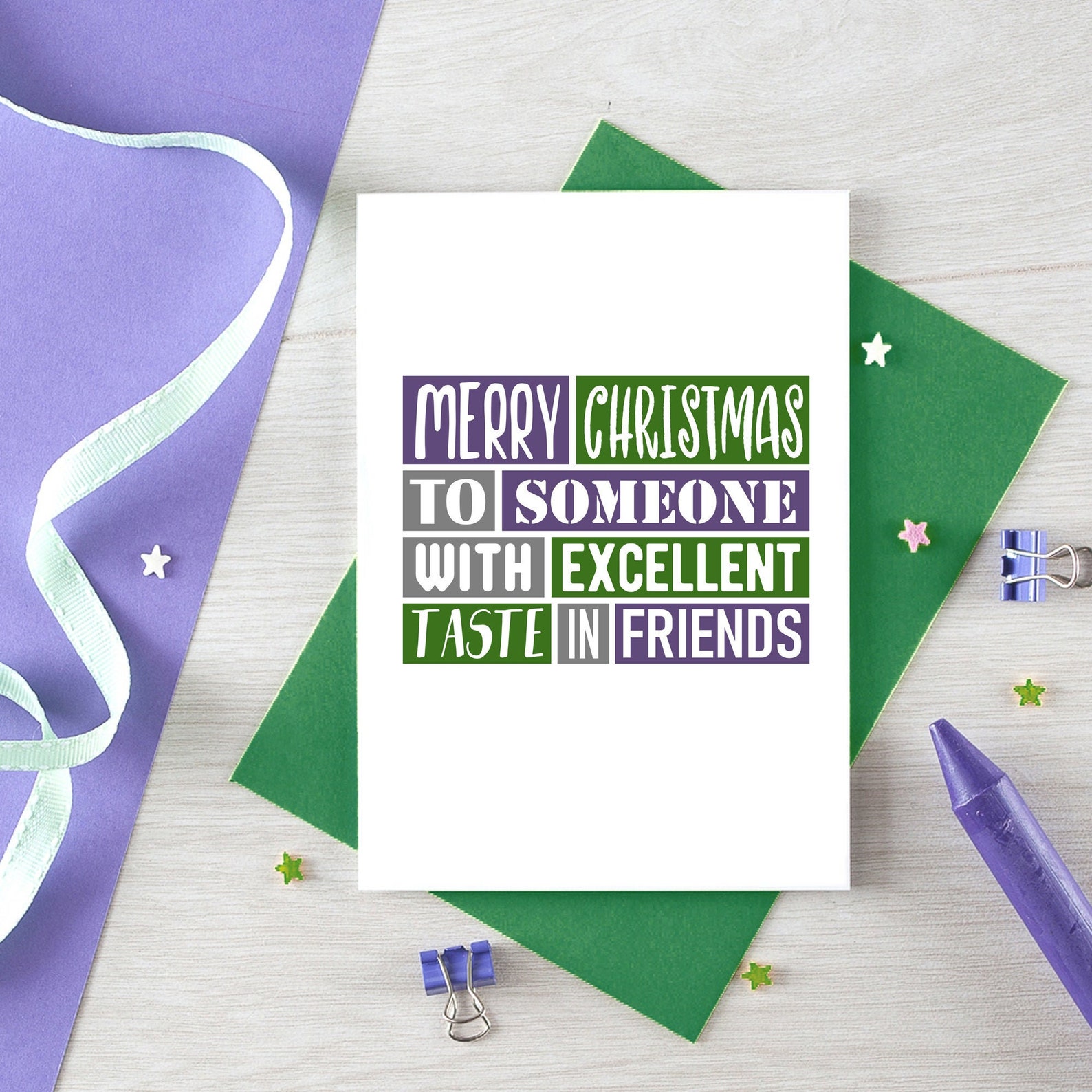 Funny Christmas Cards for Friend Merry Christmas Friend - Etsy