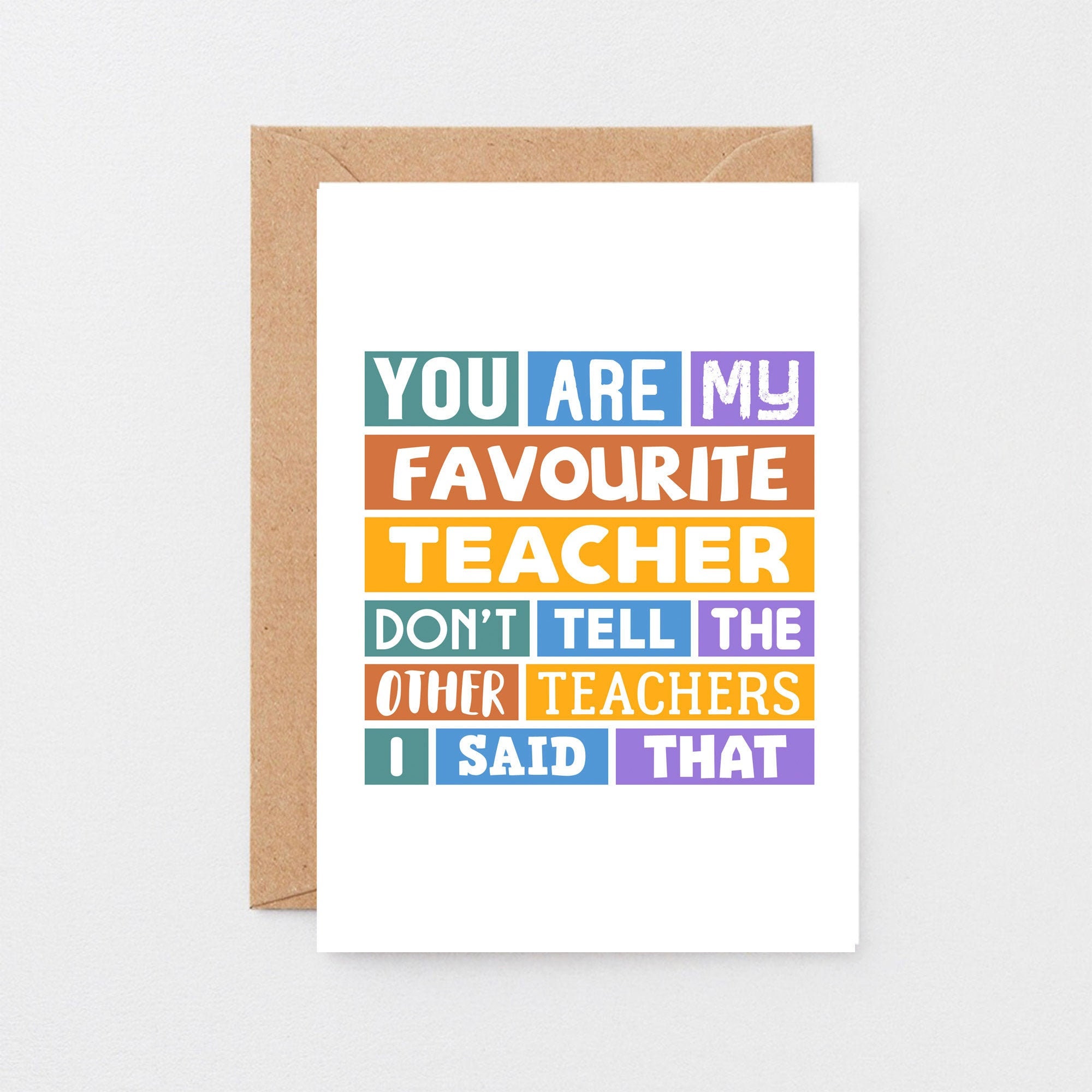 Thank You Teacher Card Funny Teacher Card Funny Teacher | Etsy