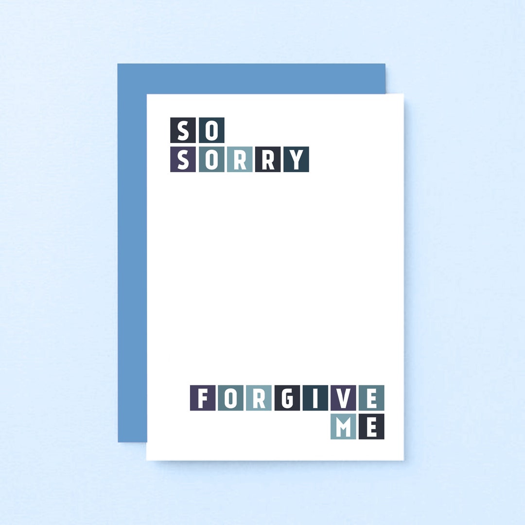 So Sorry Card | Forgive Me Card | Apologies Card | I'm Really Sorry ...