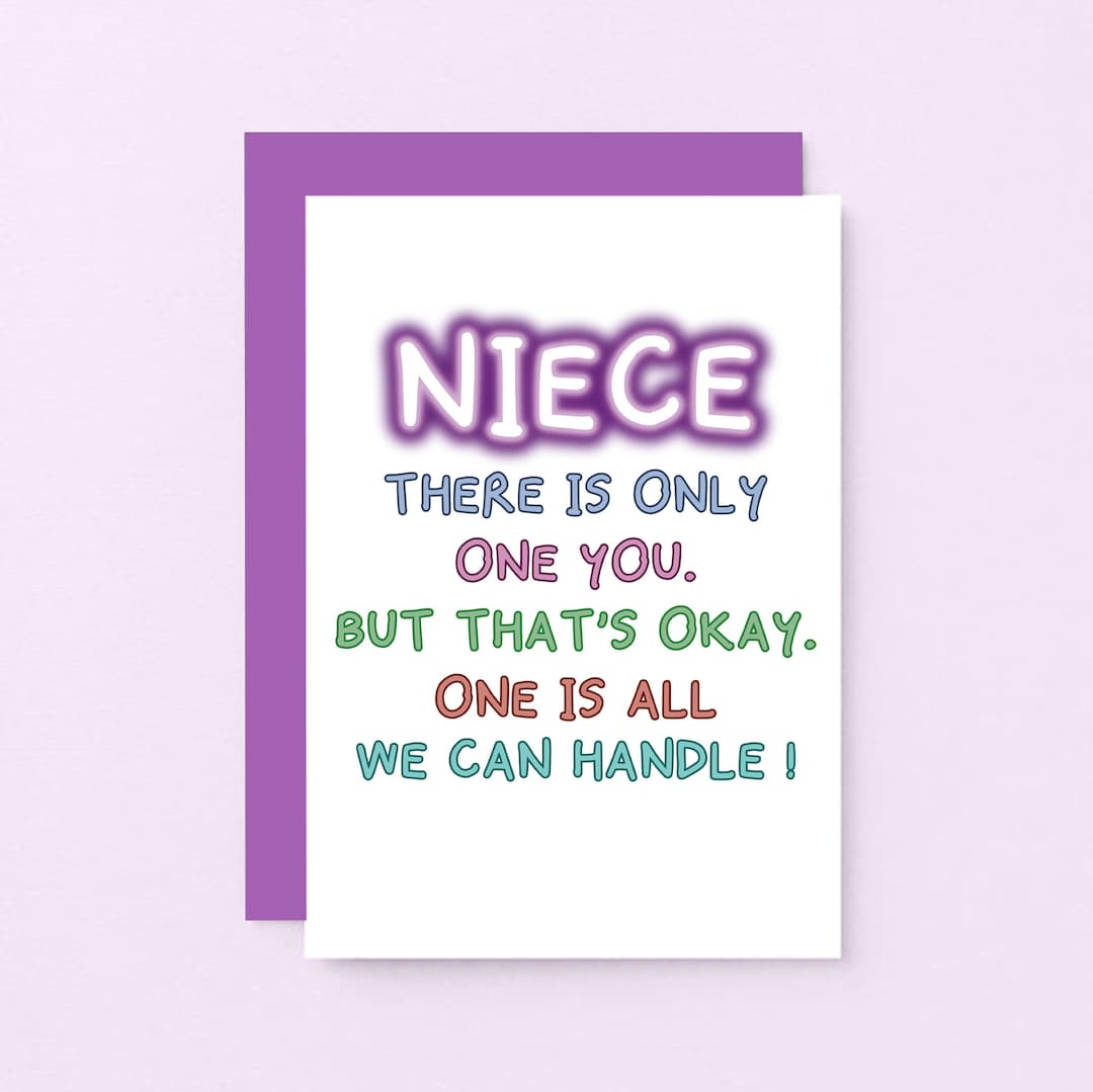 Funny Birthday Card for Niece | Humorous Card for Adult Niece ...