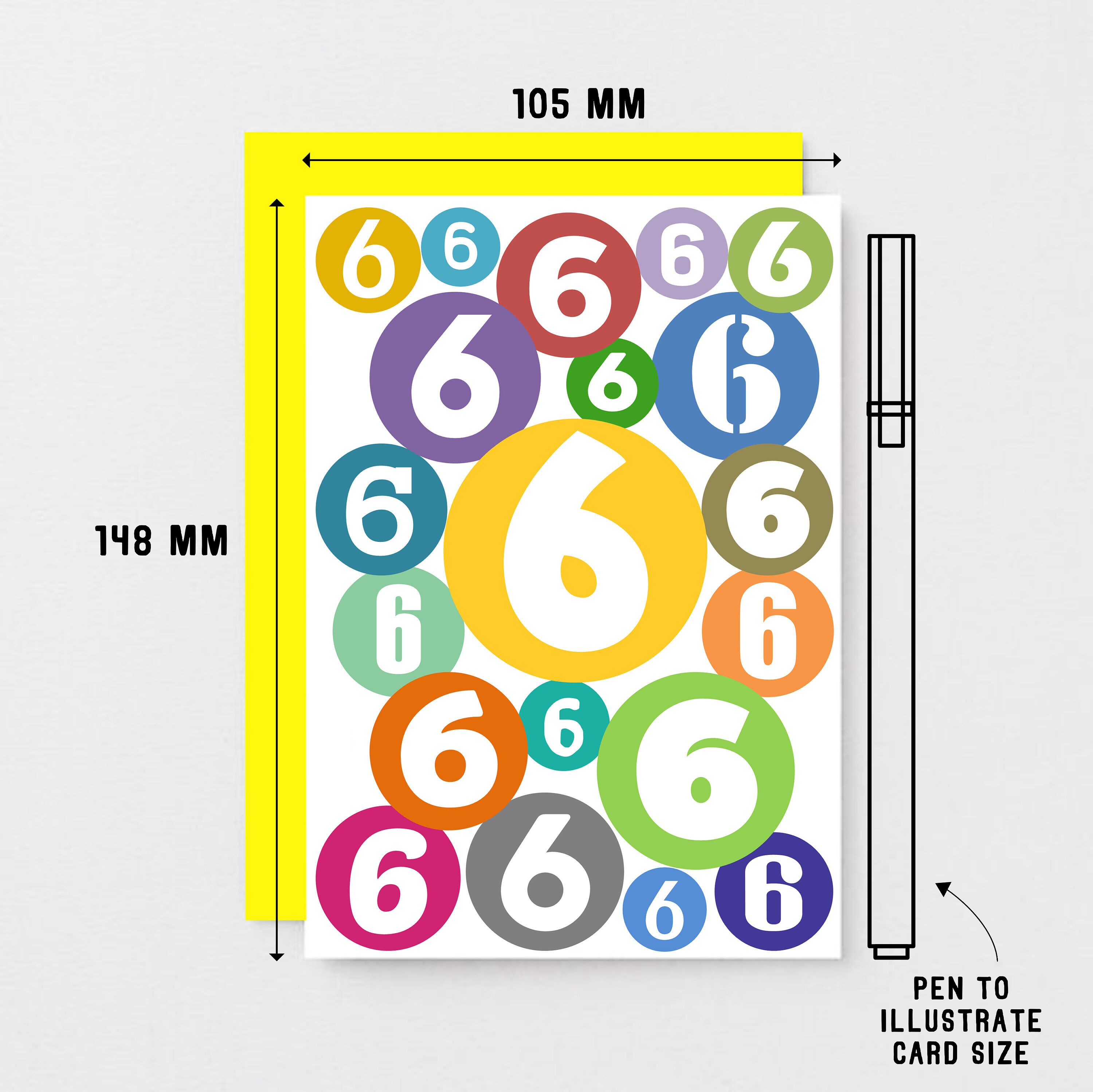 Sixth Birthday Card | Six Year Old Birthday Card | 6th Birthday ...