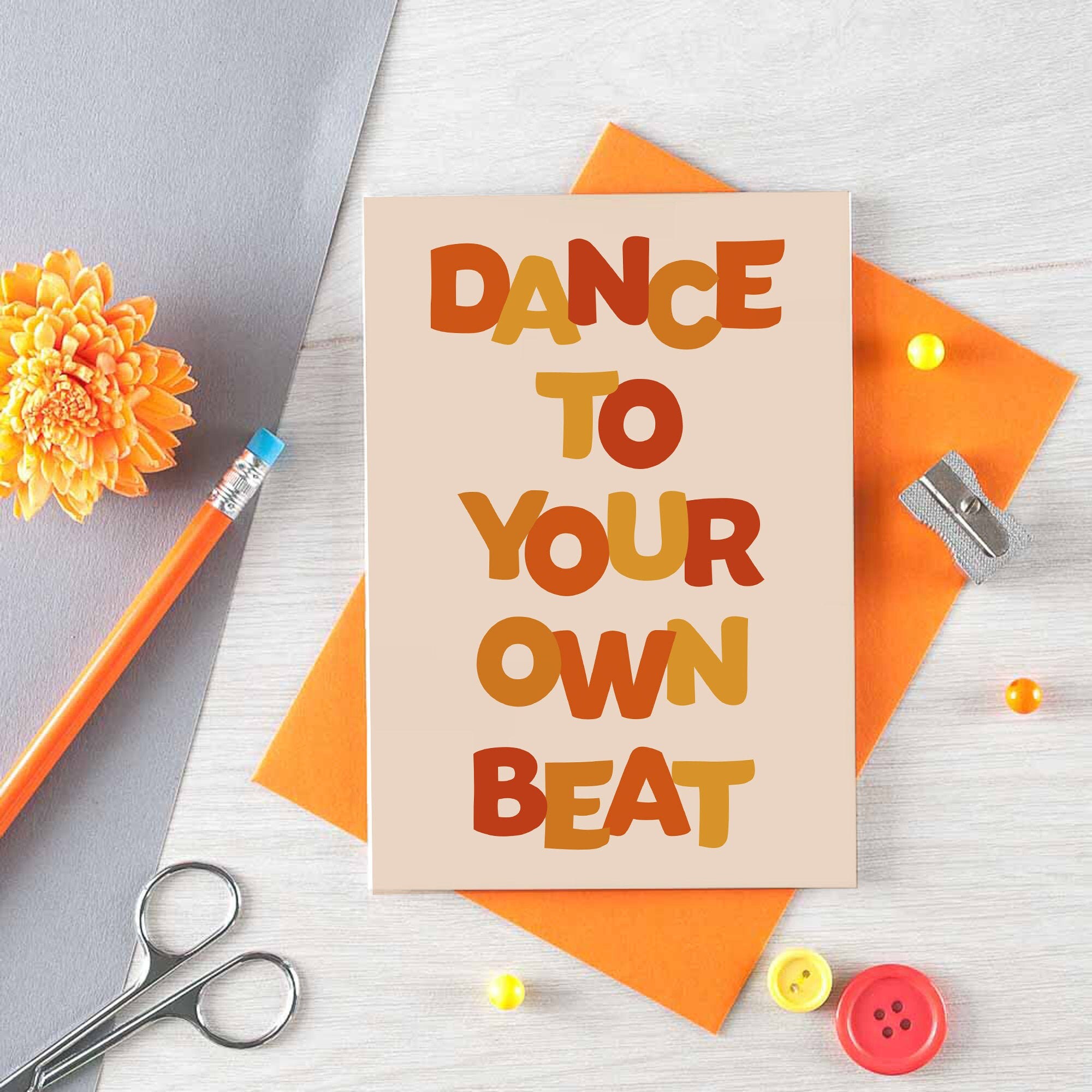 Positive Encouragement Card, Dance to Your Own Beat, Congratulations ...