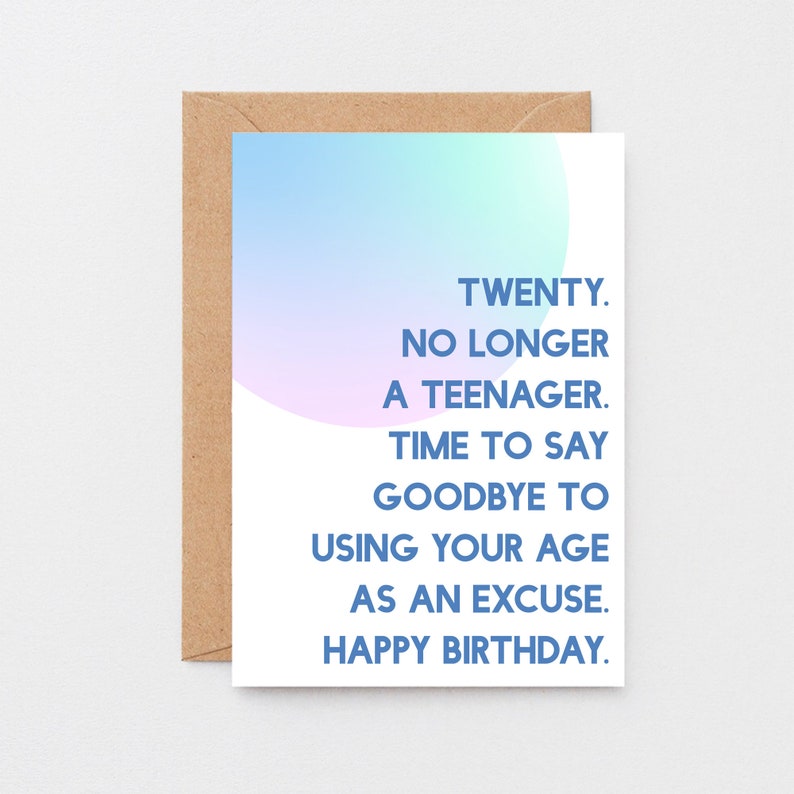 Funny 20th Birthday Card Twenty Birthday Card 20 Birthday Etsy funny-20th-birthday-card-twenty-birthday-card-20-birthday-etsy