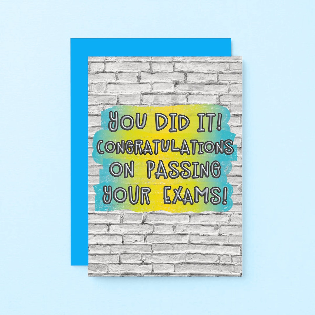 Congratulations on Passing Exams | Proud of You Card | Congrats You Did ...