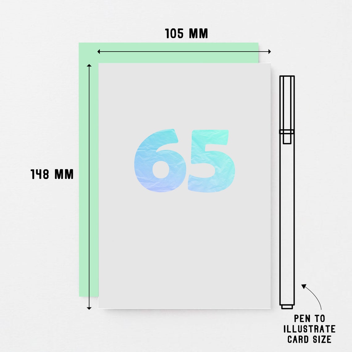 65 Years Card | Happy 65th Birthday Card | Sixty Fifth Birthday | Sixty ...