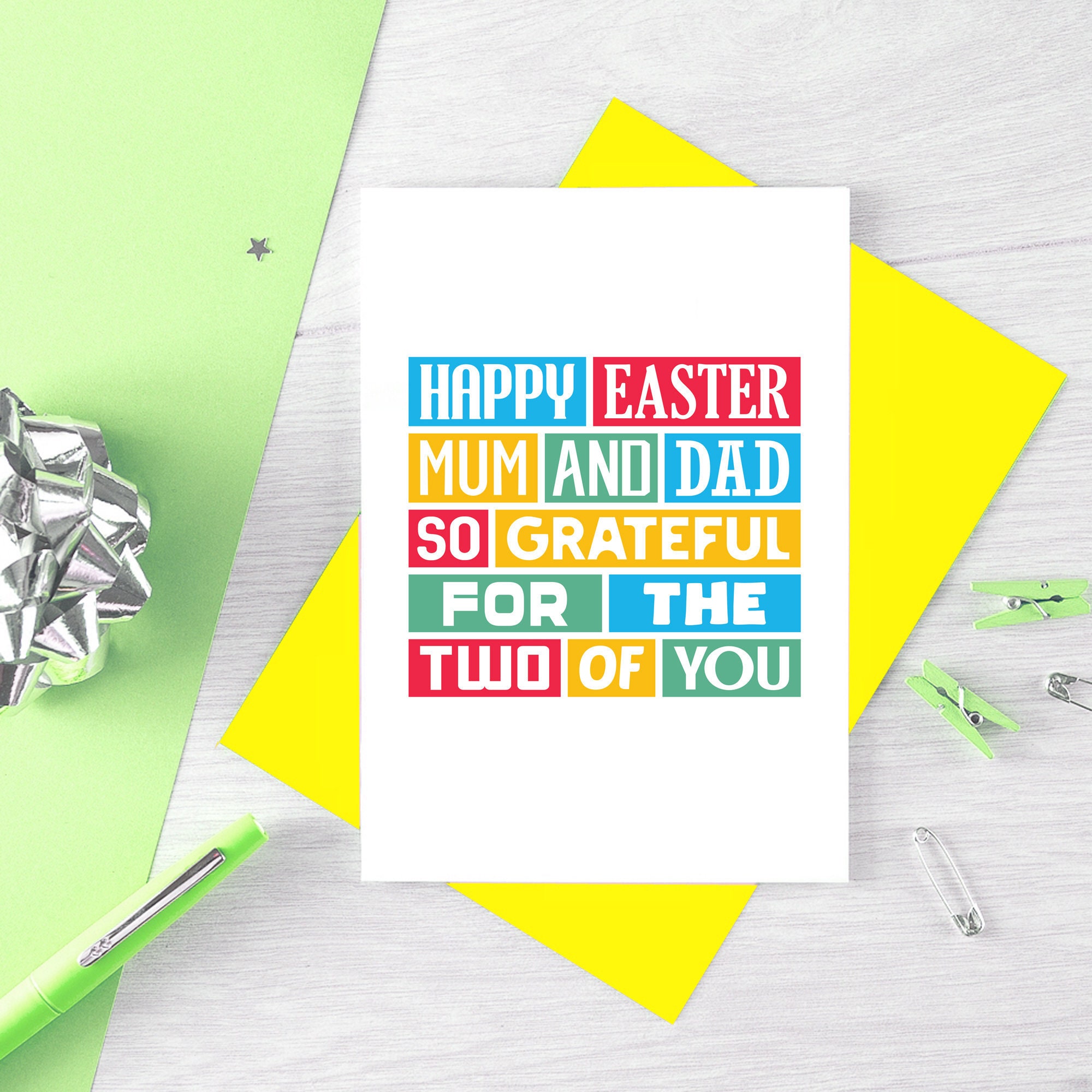 Easter Card For Mum And Dad Easter Greetings For Parents | Etsy