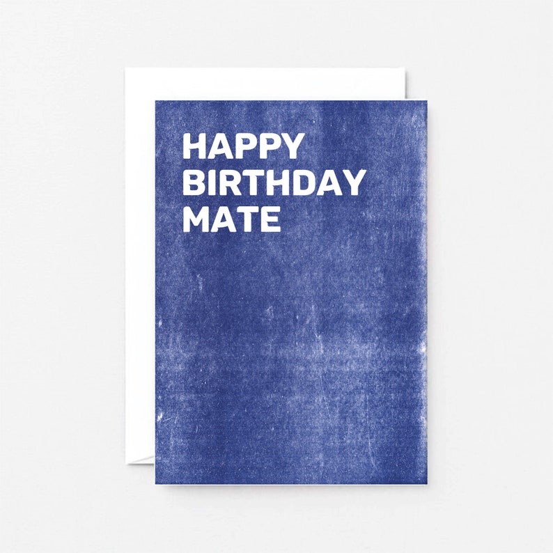 Mate Birthday Card for Him Happy Birthday Mate Birthday - Etsy