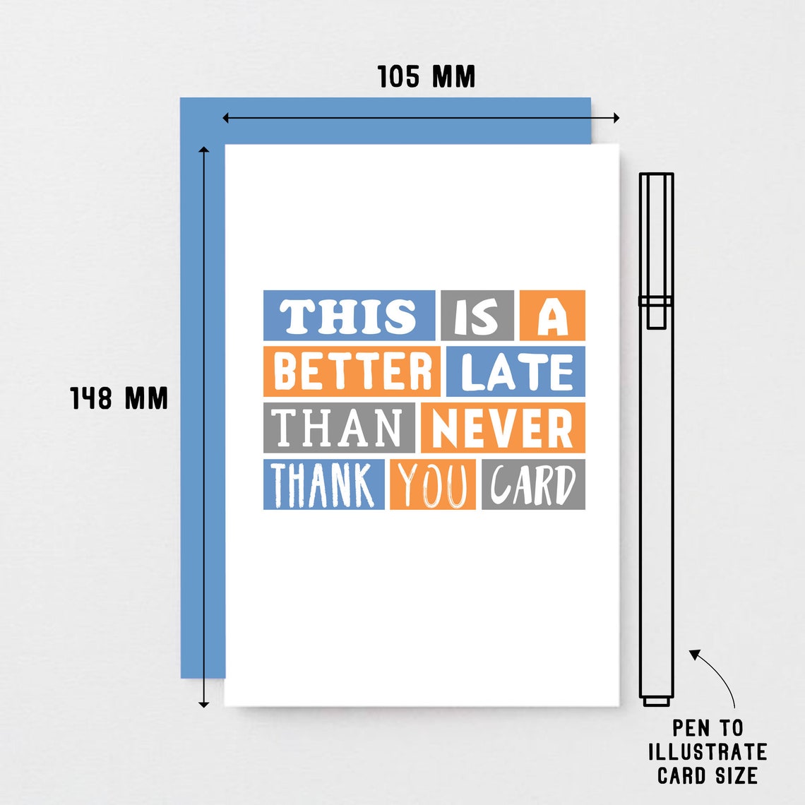 Late Thank You Card Funny Belated Thank You Christmas | Etsy