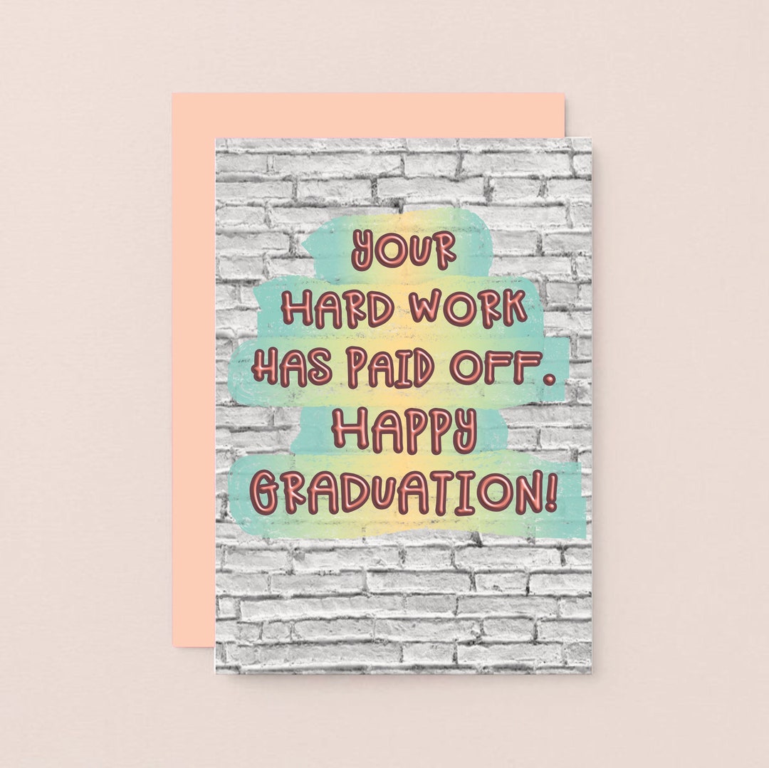 Graduation Congratulations Card, Well Done Graduate | SE3605A6 - Etsy