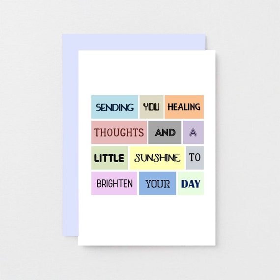 Get Well Soon Card Thinking Of You Card Sympathy Card | Etsy