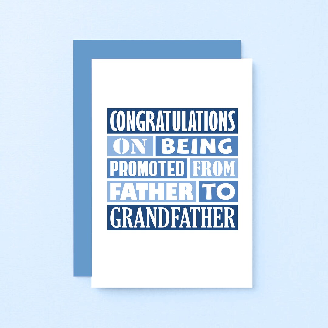 New Grandfather Card | New Grandchild | New Baby Grandson | New ...