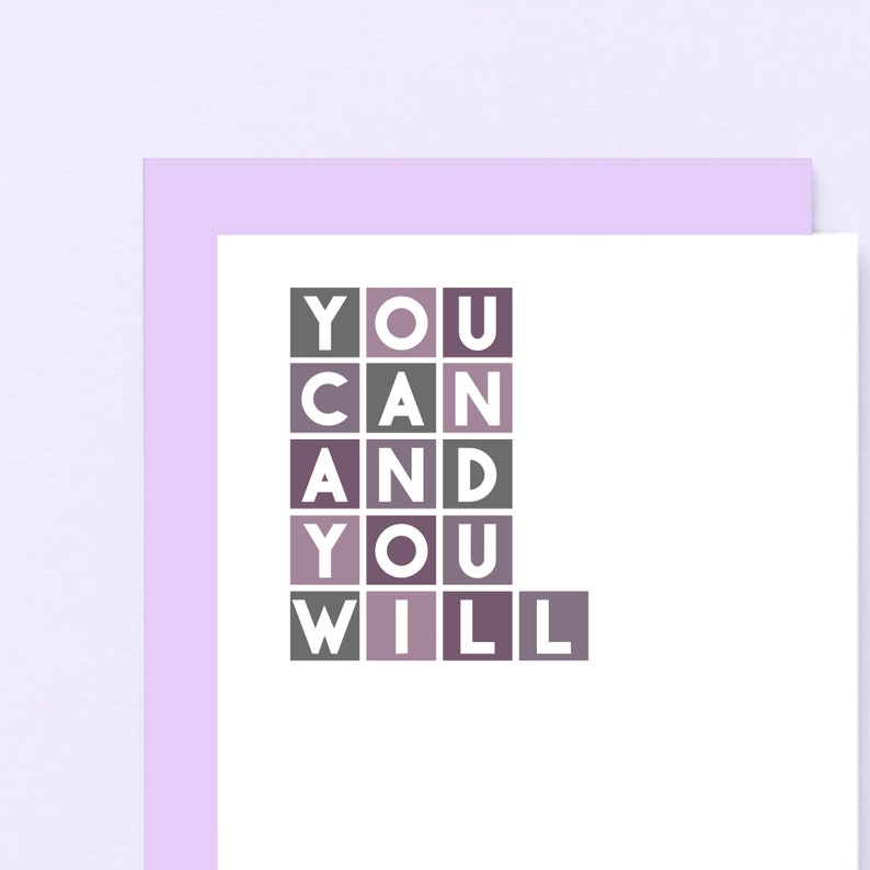You Can Good Luck Card | Encouragement Card | Supportive Friendship ...