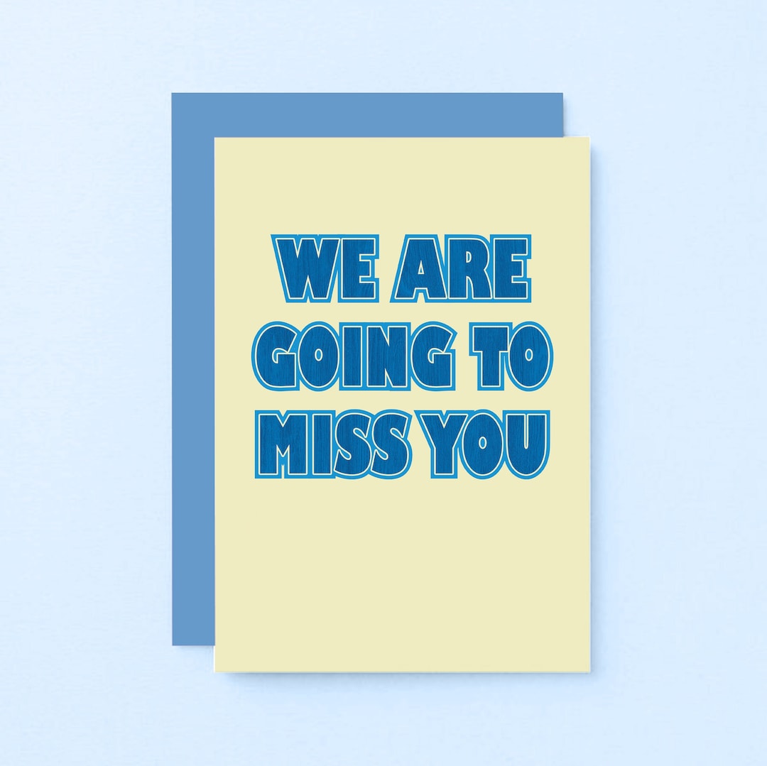 We Will Miss You Card | Leaving Card From Group | Colleague Retiring ...