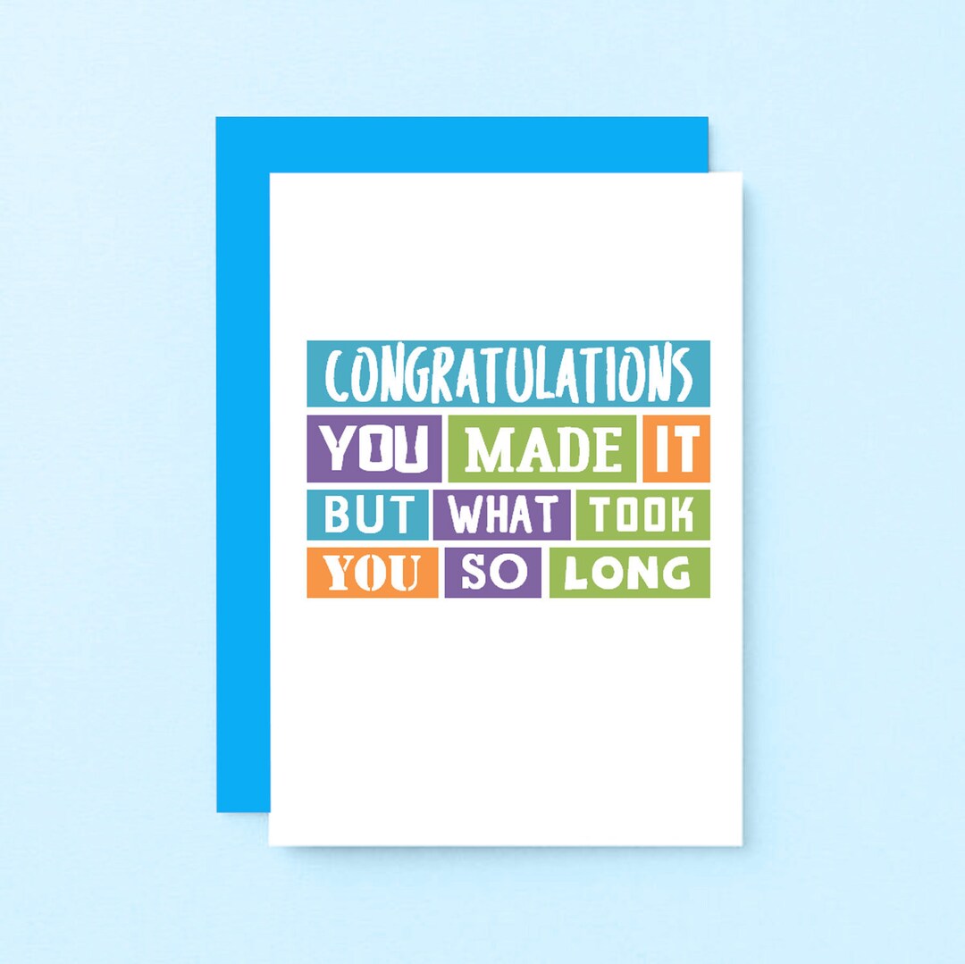 Funny Congratulations Card | Cheeky Graduation Congrats Card | Exams ...