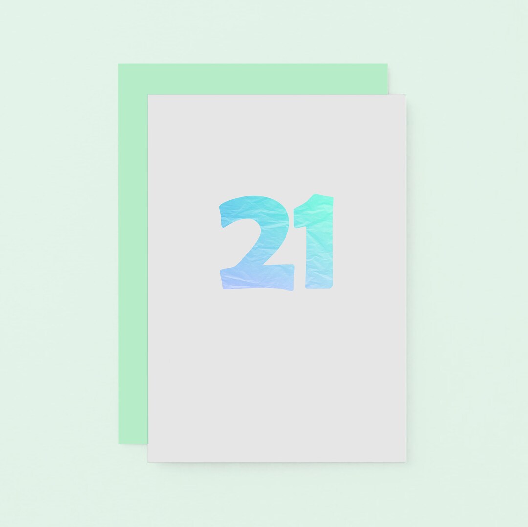 Happy 21st Birthday Card, 21 Years Old, Twenty First Birthday Card ...