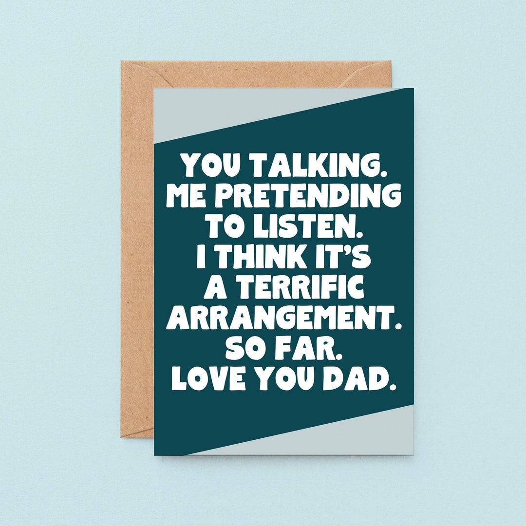Cheeky Birthday Card for Dad, Witty Dad Birthday Card, Hilarious Father ...