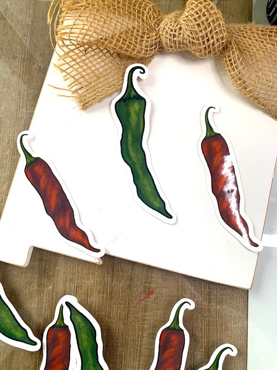 Green and Red Chile Sticker Bundle Stickers, Labels & Tags Paper ...