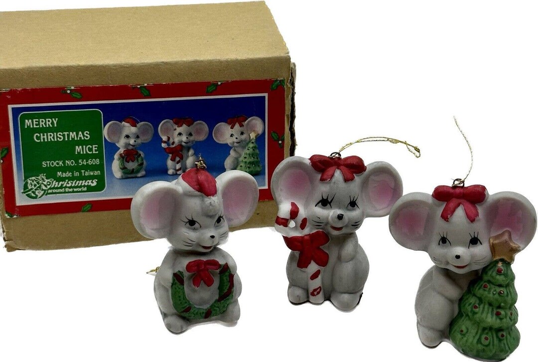 Christmas Around the World Merry Christmas Mice Figurines Set of 3 ...