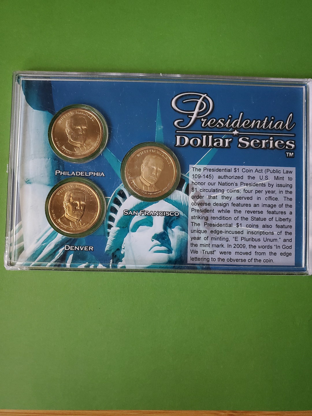 Wm. Mckinley 3 Coin Dollar Display - Etsy