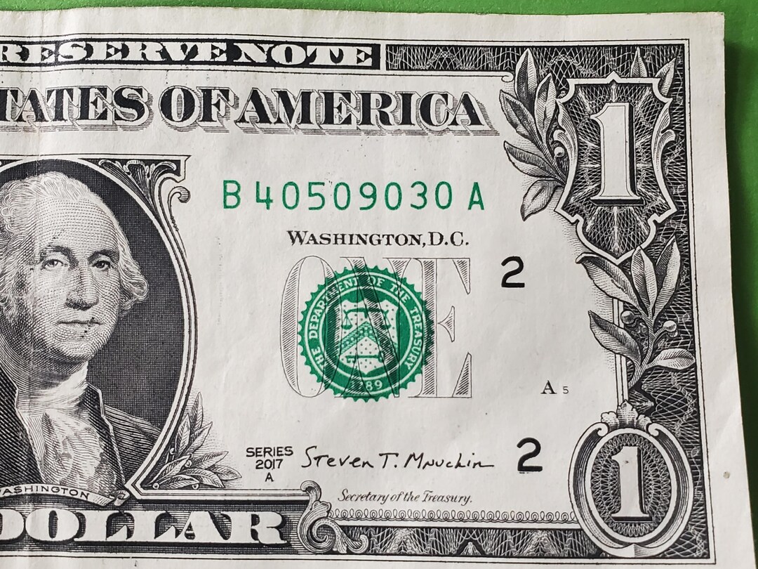 Fancy Number Dollar Bill - Etsy