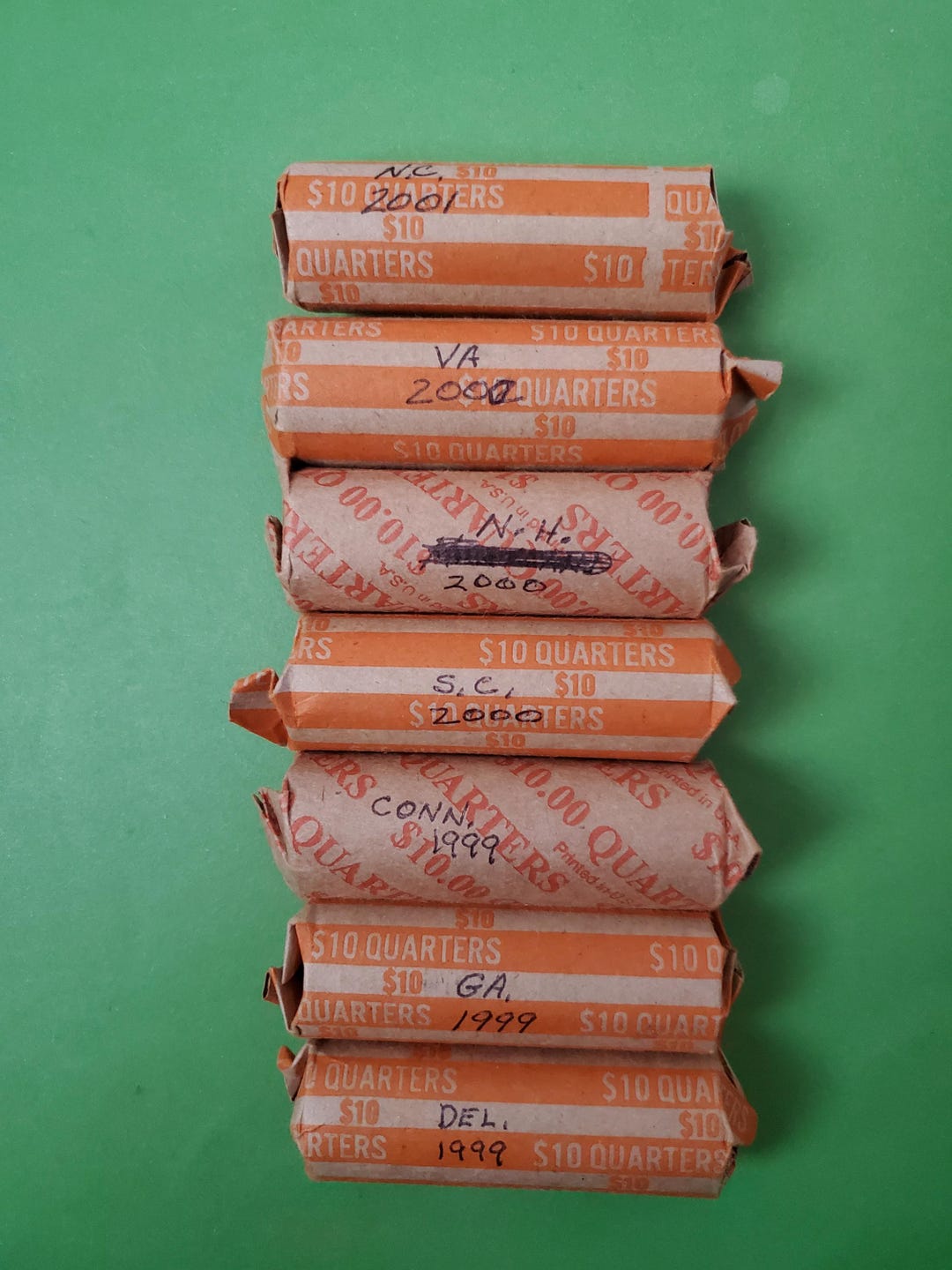 7 AU Rolls of State Quarters - Etsy