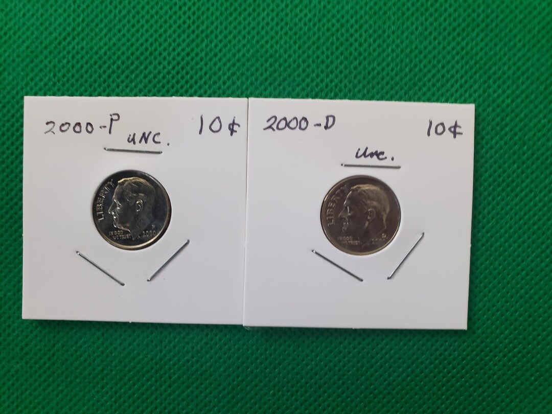 2000-P and 2000-D Uncirculated Roosevelt Dimes - Etsy
