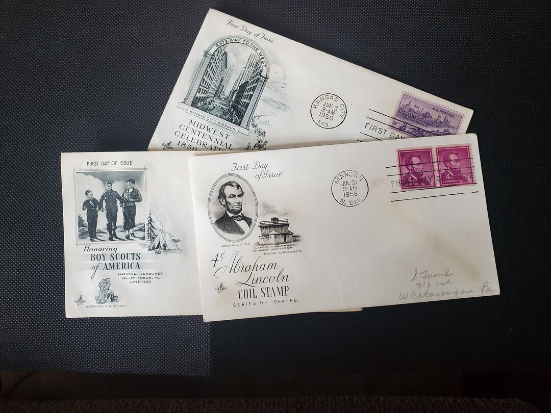 1950 and 1958 First Day Issue Envelopes - Etsy
