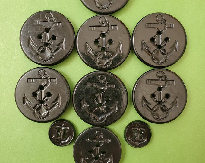 Eleven Mixed Size U.s.navy Pea Coat Buttons - Etsy