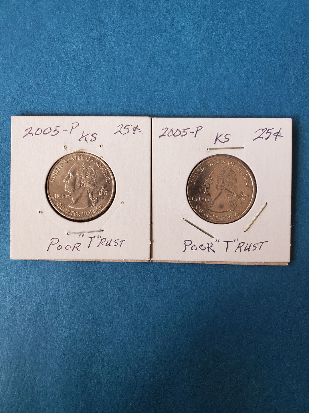 Two 2005-P KS Sate Quarters With Poor "t" in Trust - Etsy