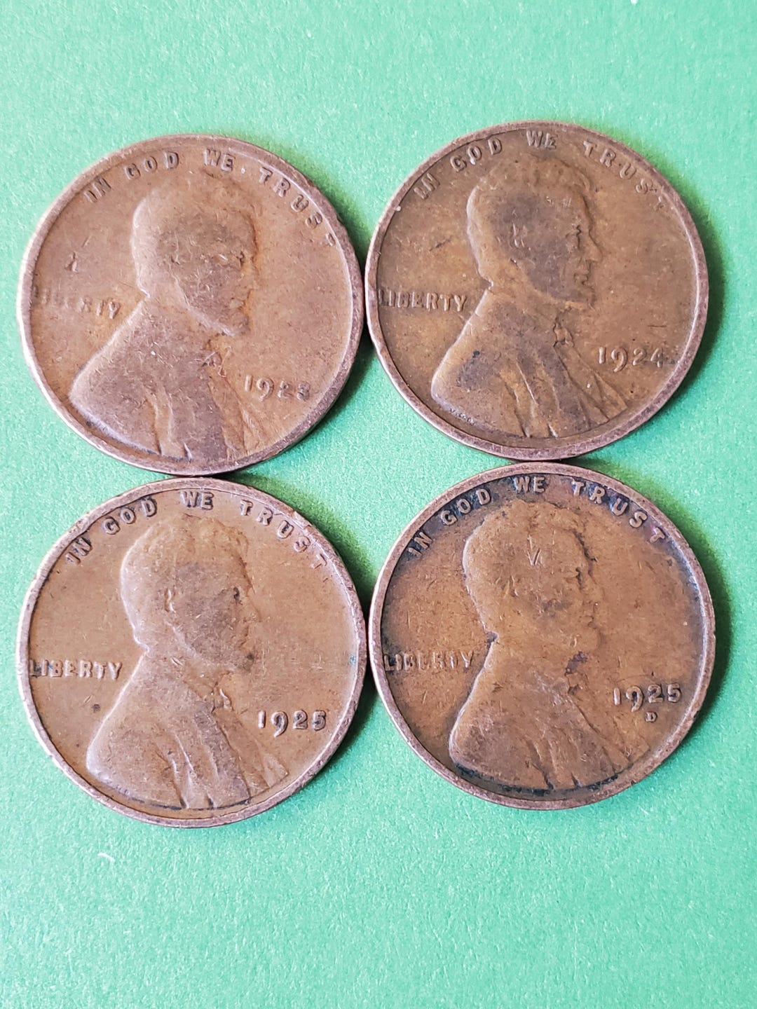 1923, 1924, 1925 & 1925-D Pennies - Etsy