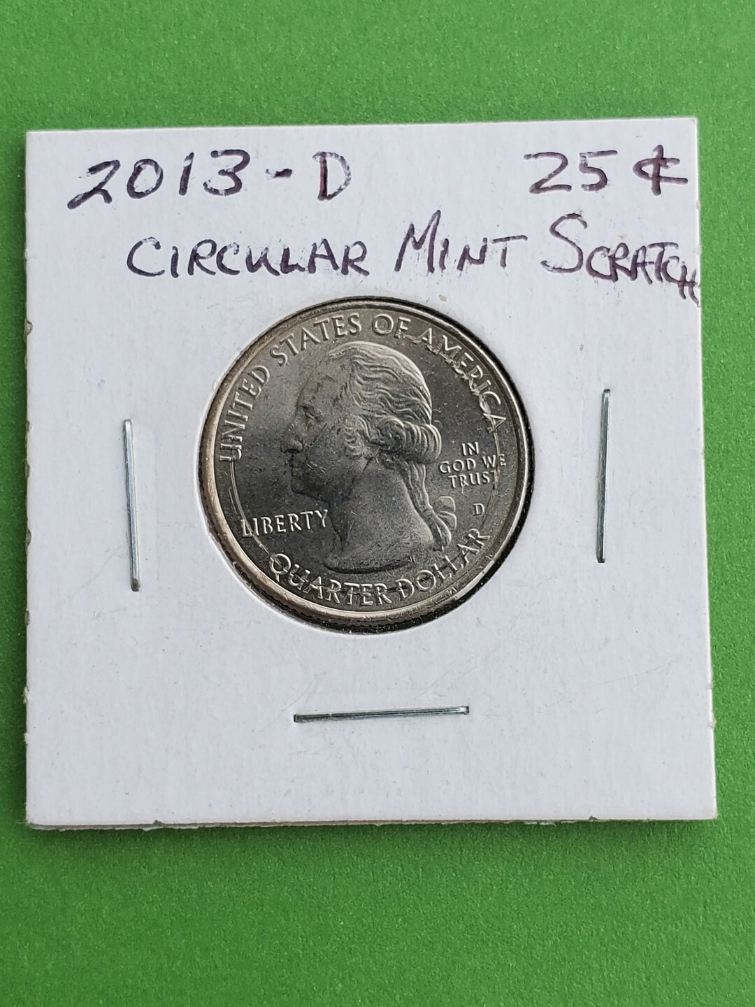 Circular Mint Scratched Quarter - Etsy