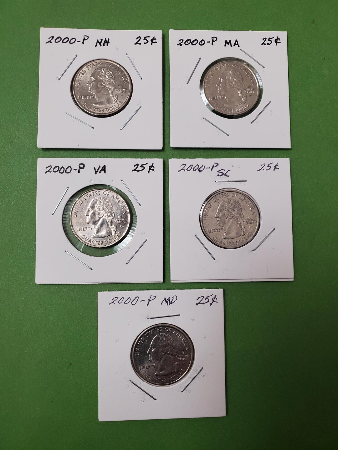 2000-P 5 AU State Quarters Set - Etsy