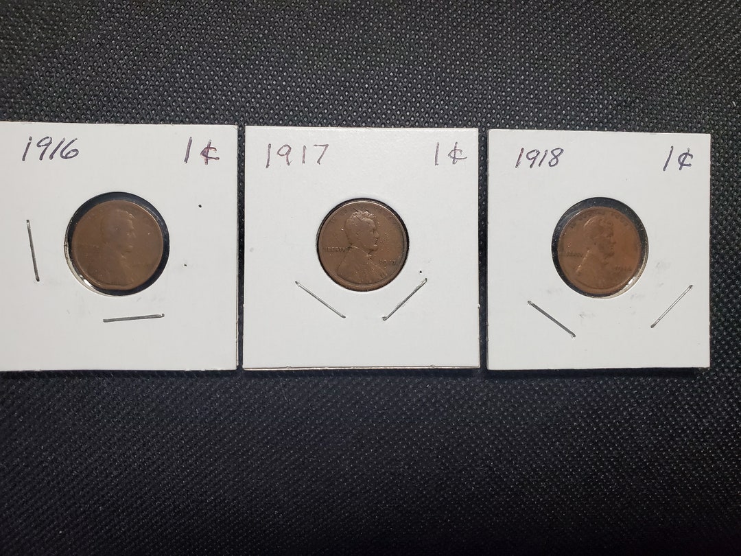 1916, 17, and 18 Lincoln Cents - Etsy