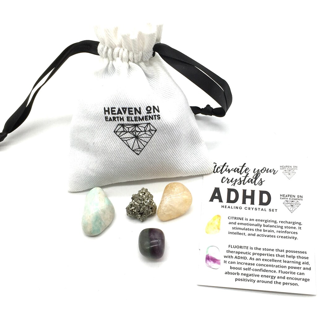 ADHD Healing Crystal Set - ADHD Crystal Gift Kit - Etsy