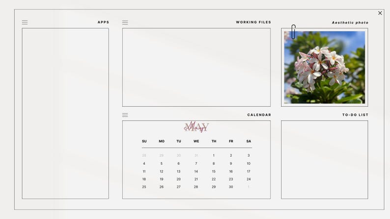 Minimalist Desktop Calendar Wallpaper - Digital Download - Etsy
