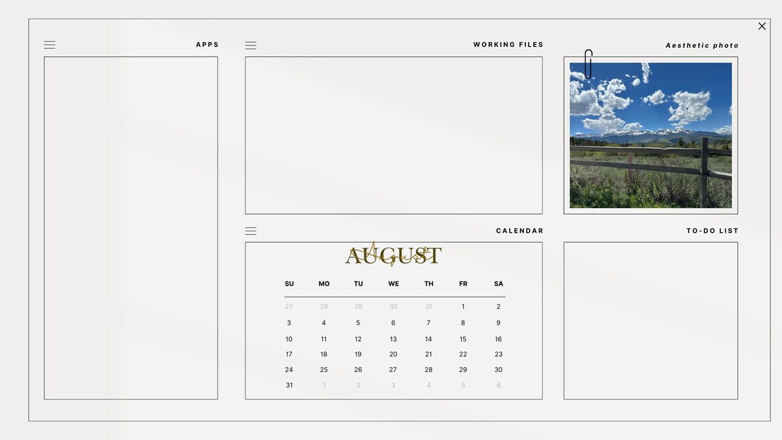 Minimalist Desktop Calendar Wallpaper - Digital Download - Etsy