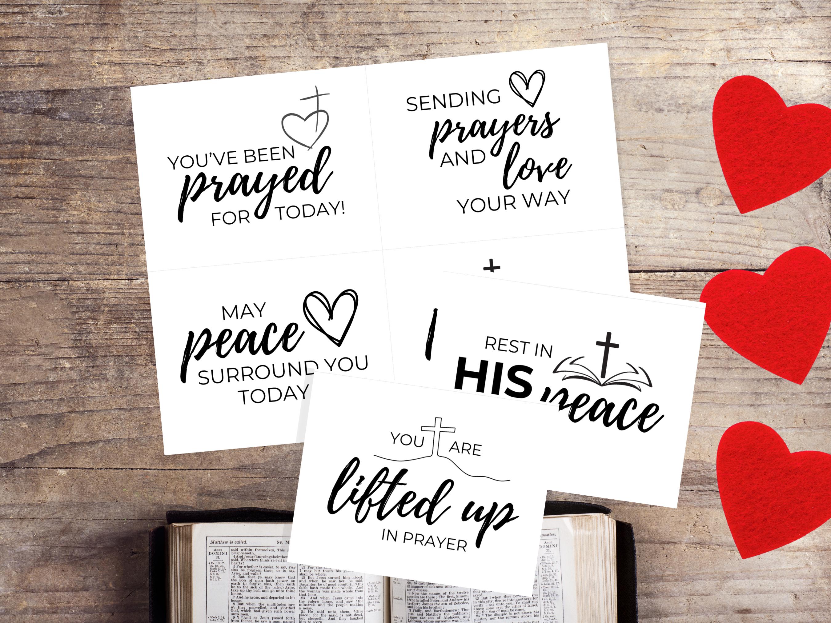 Printable Prayer Cards | Encouragement Scripture Tags | Faith-based ...