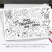 Instant Download Valentine's Day Drawing Place Mat - Fun Table Activity ...