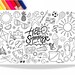 June Summer Fun Coloring Placemat - Printable Kids Activity Page for ...