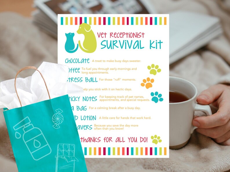 Veterinary Office Receptionist Survival Kit Printable Download, 8.5x11 ...
