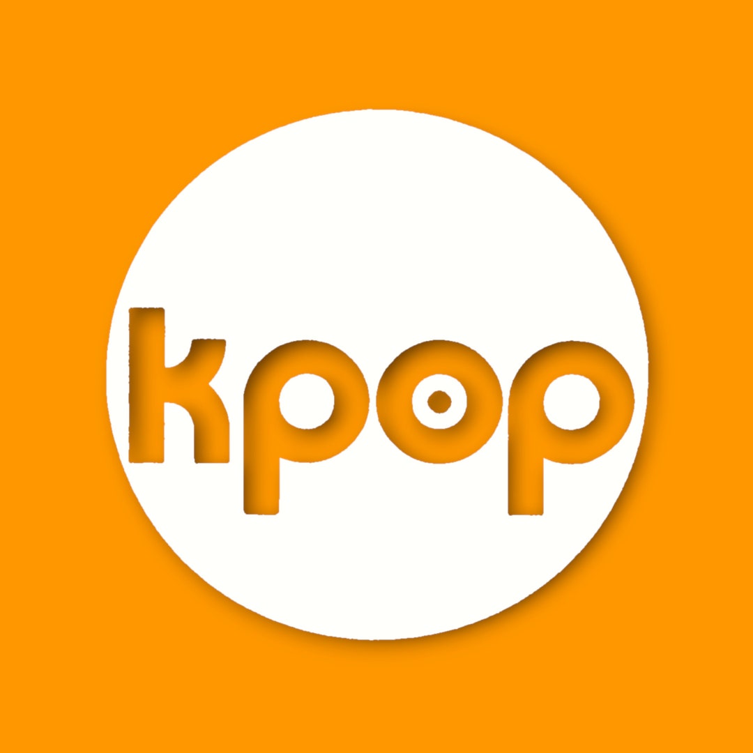 New K-pop Round Logo Badge Sticker 3x3 Die-cut Vinyl Decal Sticker for ...