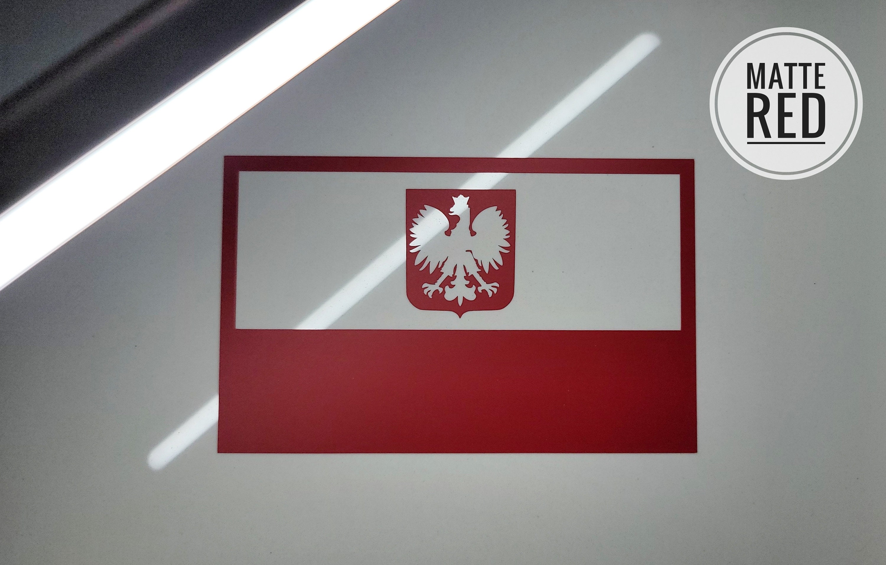 Poland Flag 5" X 3" Die-cut Vinyl Decal Sticker for Auto, Boats, Walls ...