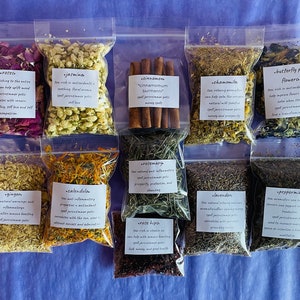 DIY Apothecary Organic Herb Kit for Tea Blends, Aromatherapy Sachets ...